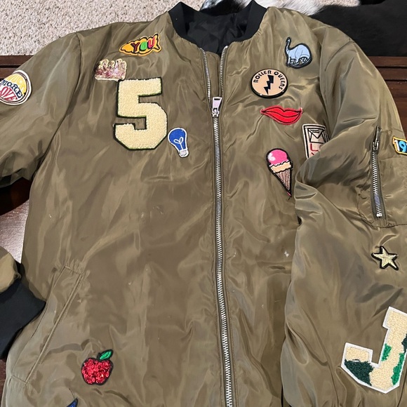 Zara | Jackets & Coats | Zara Trf Army Green Dream Satin Bomber Puffer ...